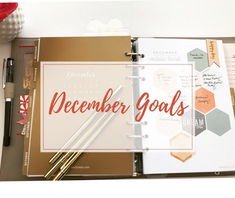 Monthly Goal Setting-December 2017 – Organized Maniac