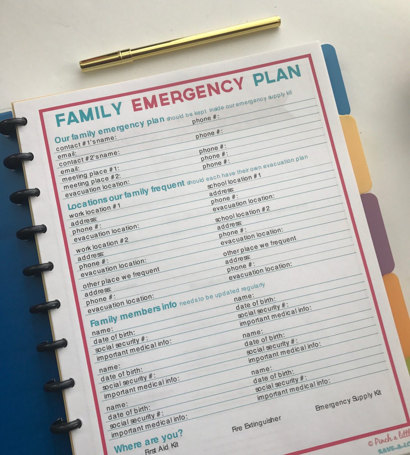 EMERGENCY PLANNING-PART ONE – Organized Maniac